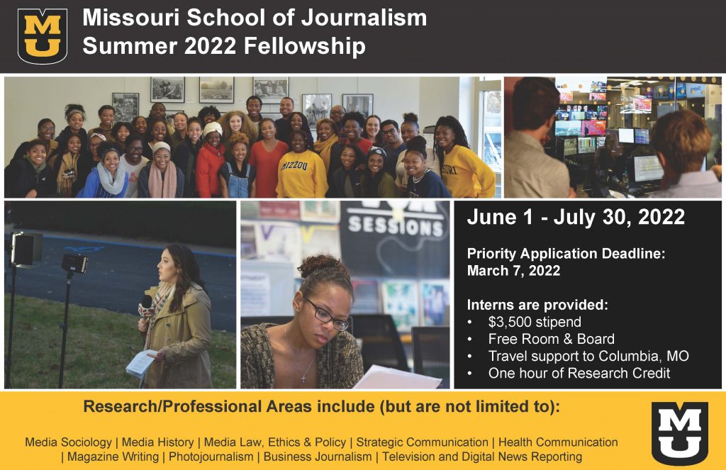 Missouri School of Journalism Summer Fellowship // Undergraduate Research